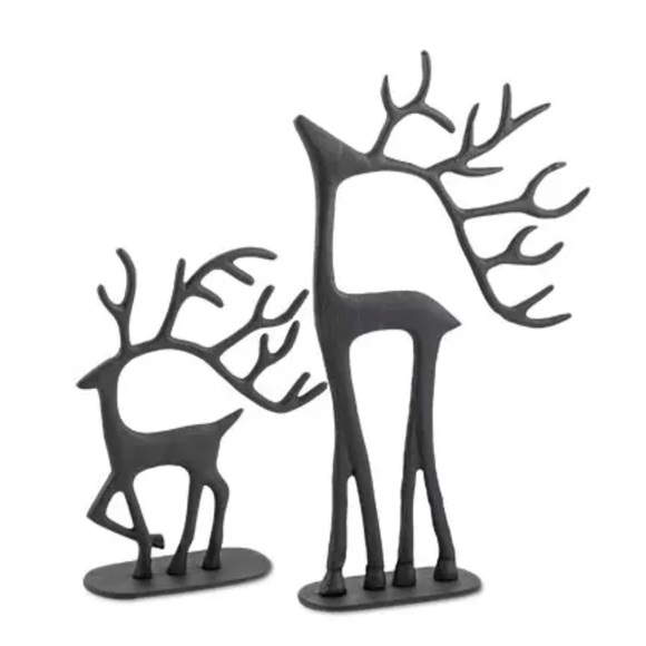 Aldi | Holiday | New Aldi Merry Moments Bronze Sculpted Dramatic Holiday Reindeer Set Of 2 ...